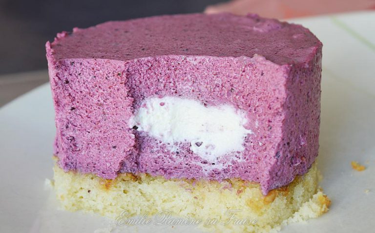 Bûche myrtille, citron, amande - Emilie Ramène sa Fraise